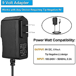 BESSTUUP 850mA Keyboard Power Supplies Guitar Pedal Adapter 6.6ft for Electric Guitar Accessories