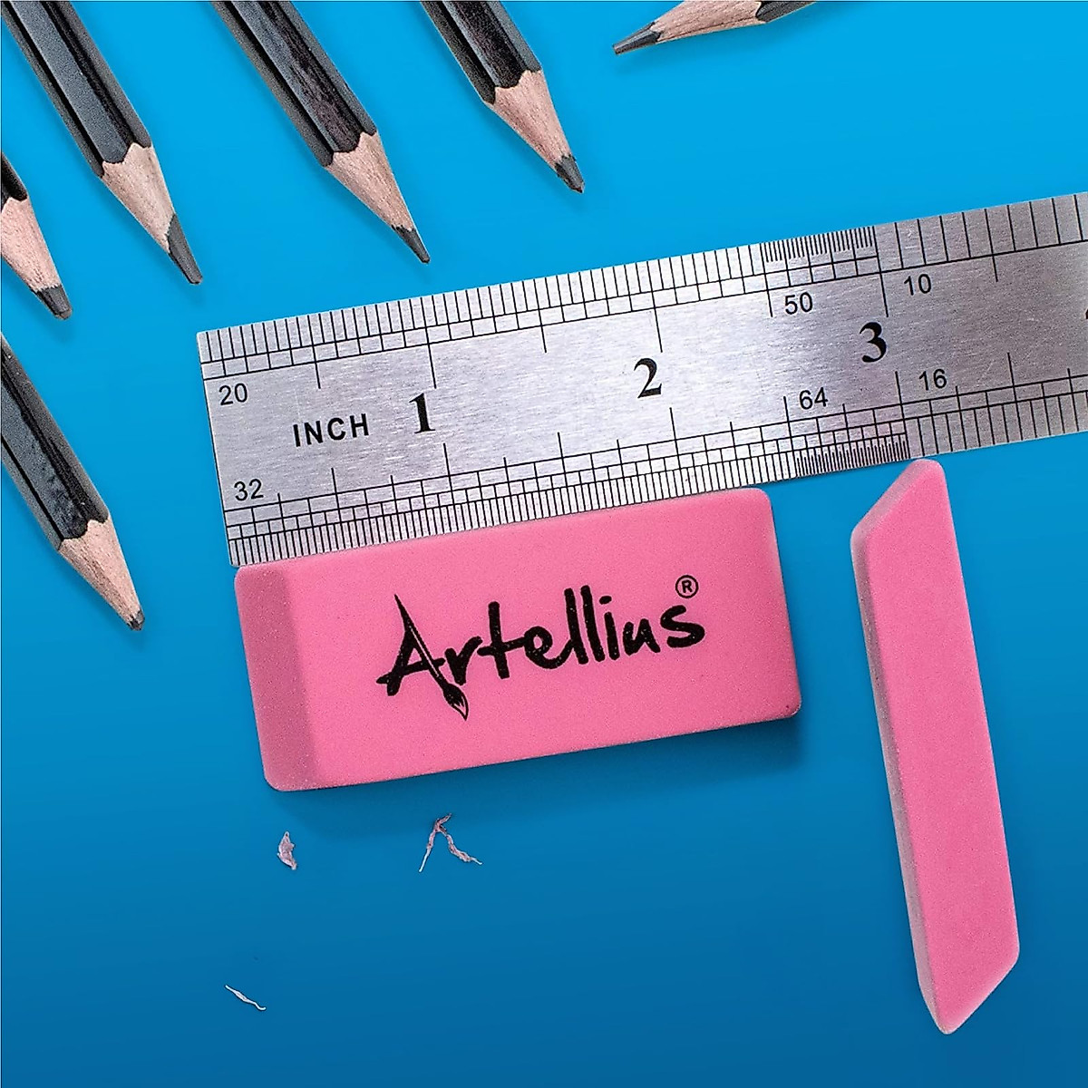 Pink Erasers Pack of 100 - Large Size, Latex & Smudge Free - Bulk School Supplies for Classrooms, Teachers, Homeschool, Office, Art Class, and More!