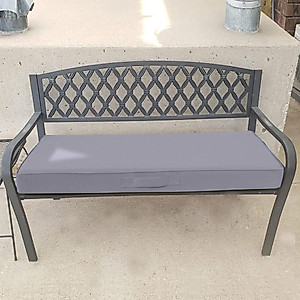 Faible Poisson Outdoor Bench Cushion and Replacement Cover, 42 x 18 Inch Waterproof Porch Swing Cushions with Handle and Anti-Slip Straps for Garden Patio Furniture