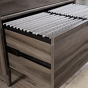 Sauder Clifford Place Lateral File Cabinet in Jet Acacia, Jet Acacia Finish