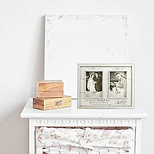 Then & Now 50th Anniversary Photo Frame, Wedding, Engagement, & Vow Renewal Couples Gift, Wooden Picture Frames with Sentimental Quote, 12-Inch x 9.5-Inch, Rustic Woodgrain, by Abbey & CA Gift