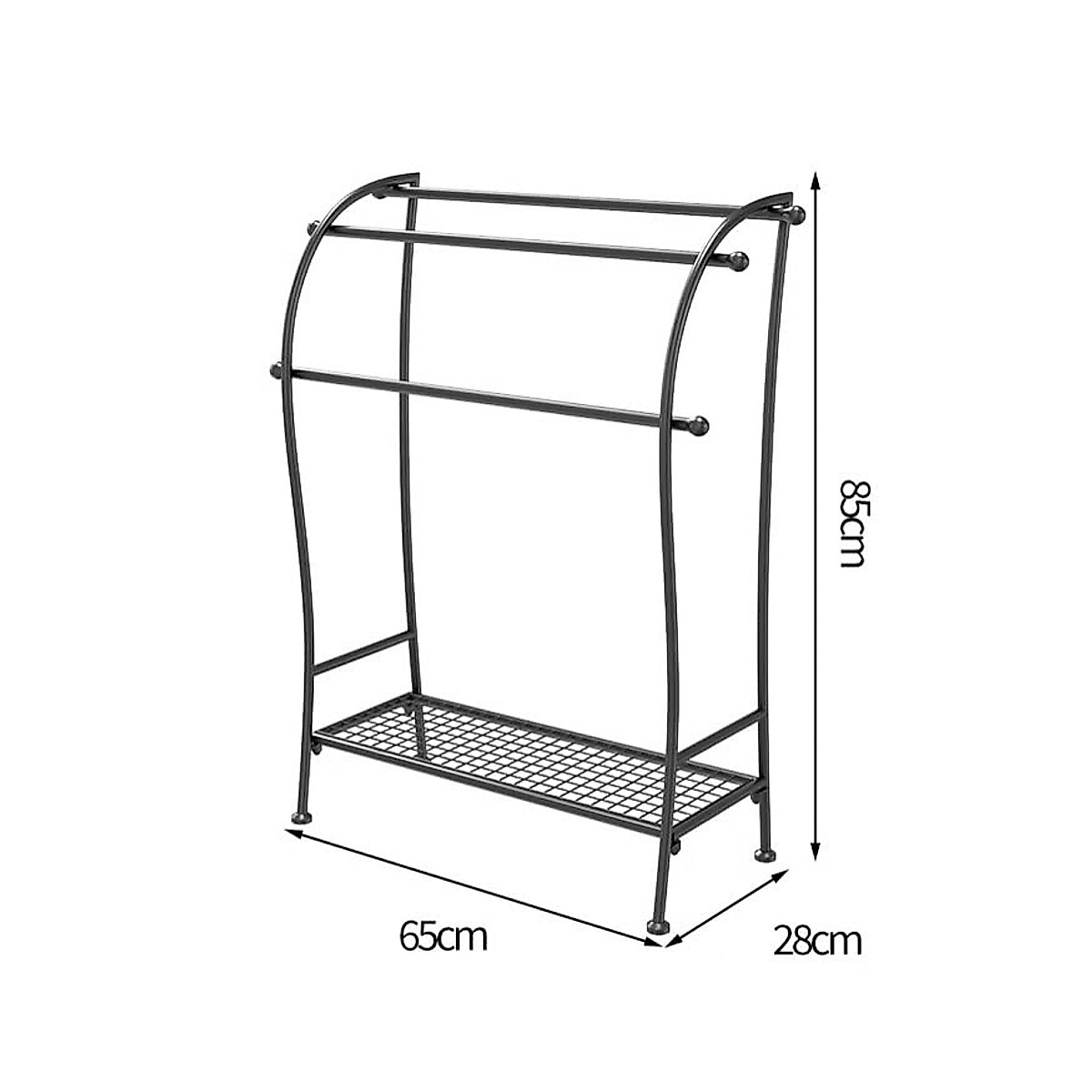 Freestanding Towel Rack Towel Shelf Towel Stand 3-Tier Towel Shelf with Storage Rack Metal Towel Rack Freestanding Blanket Rack for Bathroom Standing Towel Rack Towel Holder Stand (Color : Gold)