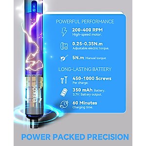 Mini Electric Screwdriver, 70 in 1 Precision Screwdriver Kit with 64 S2 Magnetic Bits, 5 Torque Levels, LED Screen Display, Rechargeable Power Screwdriver, Precision Work Set for Laptop Phone Watch