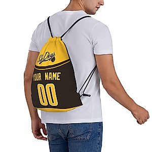 INAOO Drawstring Bags San Diego Personalized Backpack Gifts for Men Women