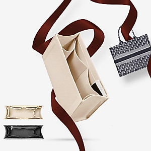 Lckaey christian for book tote small size bag organizer insert 2008khaki-medium