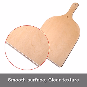 2-Piece Wood Pizza Peel, Large Pizza Paddle Set for Pizza stone,Oven or Grill, Pizza Spatula for Transferring Breads & Pizzas into and out of a Hot Oven Swiftly