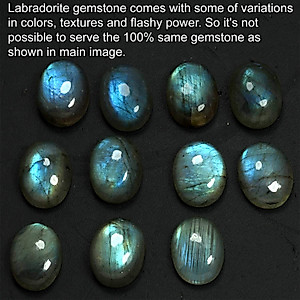 JEWELOPORIUM 925 Sterling Silver Ring for Women Gray Real Labradorite Stone Boho Silver Ring Size 10 Anniversary - Gift Statement Jewelry