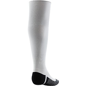 Under Armour Adult Soccer Over-The-Calf Socks, 1-Pair , White/Black/Black , Medium