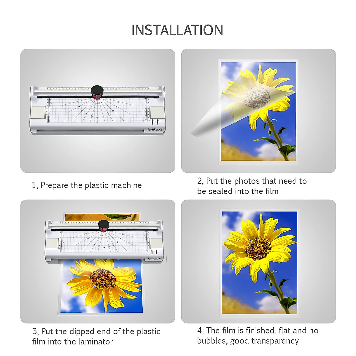 7 in 1 Laminator, Laminator Machine for A3/A4/A6, Laminator Machine with Laminating Sheets 70pouches for Office Home School Use,Paper Trimmer, Corner Rounder Hot &Cold.
