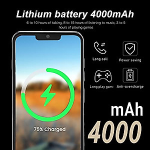 Dpofirs i13Pro Max 4G Smartphone for Android, 6.1 Inch IPS HD Screen Mobile Phone, 4GB+64GB Dual SIM Unlocked Cellphone, 5G Dual Band WiFi, 32MP+8MP Camera, Face ID, Fingerprint,4000mAh