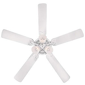 Westinghouse 7236400 Vintage Indoor Ceiling Fan with Light, 52 Inch, White