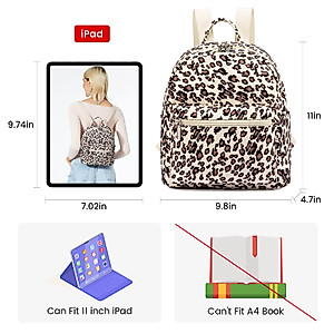 LOVEVOOK Mini Backpack for Women Light Weight Small Waterproof fashion Backpack Purses Daily Backpack Leopard