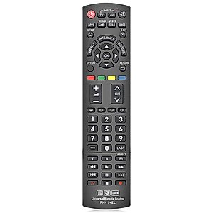 Gvirtue Universal Remote Control Compatible Replacement for Panasonic TV/ VIERA Link/ HDTV/ 3D/ LCD/ LED, N2QAYB000485 N2QAYB000100 N2QAYB000221 N2QAYB00048