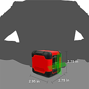 YIYITOOLS Line Laser Level Tools 100ft Green Self Fit for Indoor Outdoor Picture Hanging Construction Wall Writing Tile Installation, SN011G