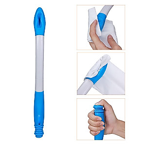 JJHREI Foldable Long Reach Comfort Butt Wiper - Self Wipe Assist Toilet Aid Wiping Wand Bottom Wiper - Ideal Daily Living Bathroom Aids for Limited Mobility