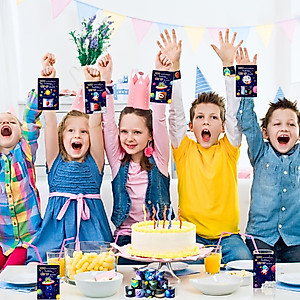 ArianQicult Space Slap Bracelet, 24Pcs Outer Space Kids Wristbands Bracelets with Thank You Cards Planet Themed Party Favors Gifts for Kid Birthday Party Favors Classroom Prizes Exchange (12 Styles)