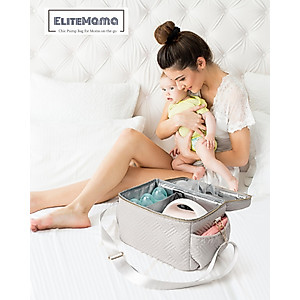 Bag Pump Storage Bag Compatible with with Spectra S1 S2 Gold, Breast Pump Carrying Case,EliteMom Breast Pump Tote Bag with cooler & Strap