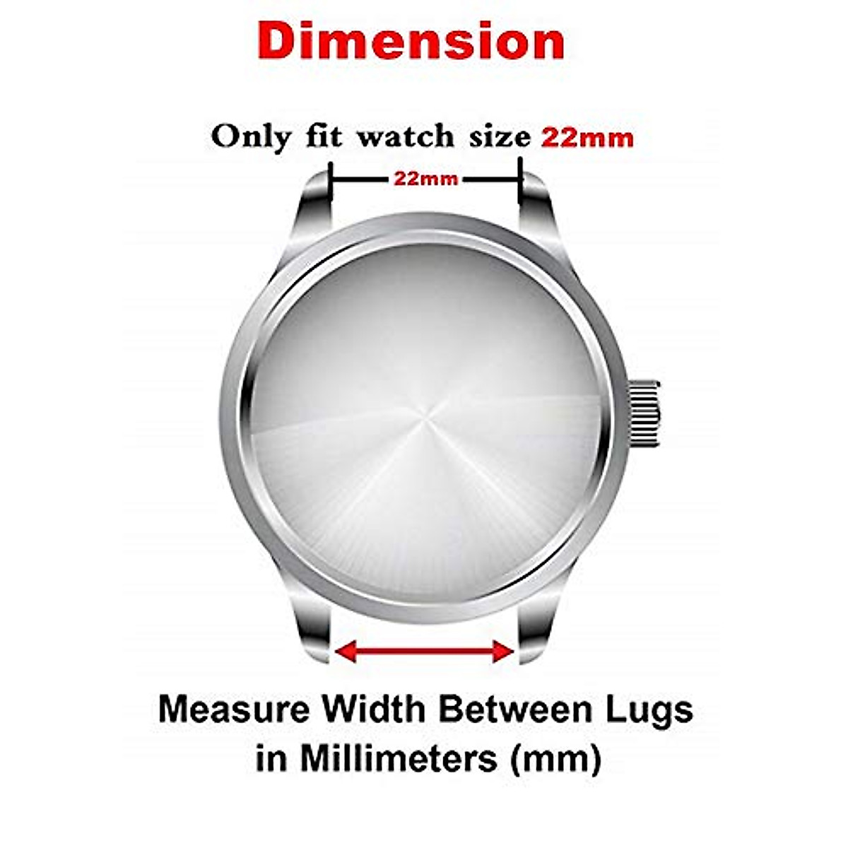 Dioway for Fossil CH2891 Leather Watch Bands 22mm Replacement with Stainless Steel Buckle - Brown 22mm Fossil CH2891 Leather Watch Strap