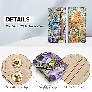 APHISON Wallet Women Ultra Slim Thin Leather Womens Wallet RFID Blocking Credit Card Holder Bifold Clutch Long Ladies Billfold