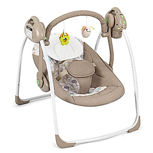 Baby Swing for Infants to Toddler, Portable Automatic Swing with Music, Adaptable Speed - 6-25 lbs, 0-9 Months