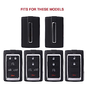 Guibuhuse Protective Casing Soft Key Fob Cover Fit for Jeep Grand Cherokee Grand Wagoneer