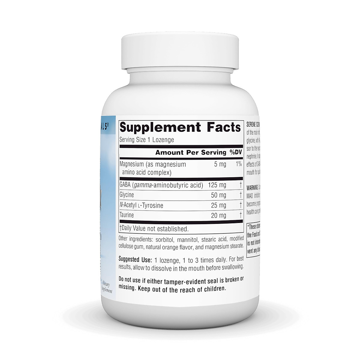 Source Naturals Serene Science, GABA Calm - Supports A Calming Mood, Quick Dissolving Orange Flavor* - 120 Lozenges