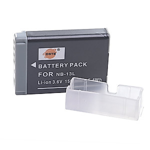 DSTE Replacement for NB-13L Battery and Charger Kit Compatible Canon PowerShot SX740 HS SX620 HS SX720 HS SX730 HS G7 X Mark II G9X Mark II G5X G7X G9X G1 X Mark III G5 X Mark II