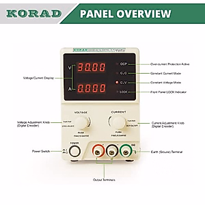 KORAD KD3005D - Precision Variable Adjustable 30V, 5A DC Linear Power Supply Digital Regulated Lab Grade…
