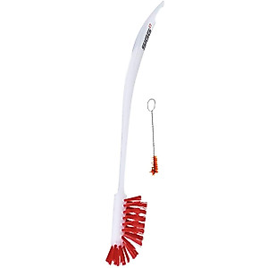 Sigg Cleaning Brush - Designed for All Water Bottles - Dishwasher Safe - BPA Free - Lightweight - White and Red, 1pack