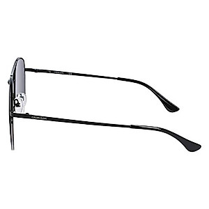 Calvin Klein Women's CK20121S Pilot Sunglasses, Black, 57/17/140