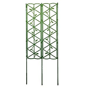 NOIRDA Garden Trellis for Climbing Plants, 90cm 120cm 150cm Outdoor Fence Climbing Frame with PE Grid, Rustproof Plant Support for Rose Ivy Vines Vegetable Flower, Green (Size : 90x30cm(35.4x11.8in))