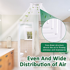 WKZO 4-Pack BP46 BP90 Bathroom Ceiling Fan Grille with Springs Replacement Parts for Square Ceiling or Wall-Mount Exhaust Fan Cover Fits Models 663, 670, 671, 675, 688, 689, Ventilation Fan