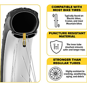 Ultraverse 26 x 4.0 Inner Tube set with Schrader Valve - Ideal for Mountain Bikes & E-Bikes with 26-Inch Fat Tires - Durable & Reliable Performance- 2 pack with tire levers