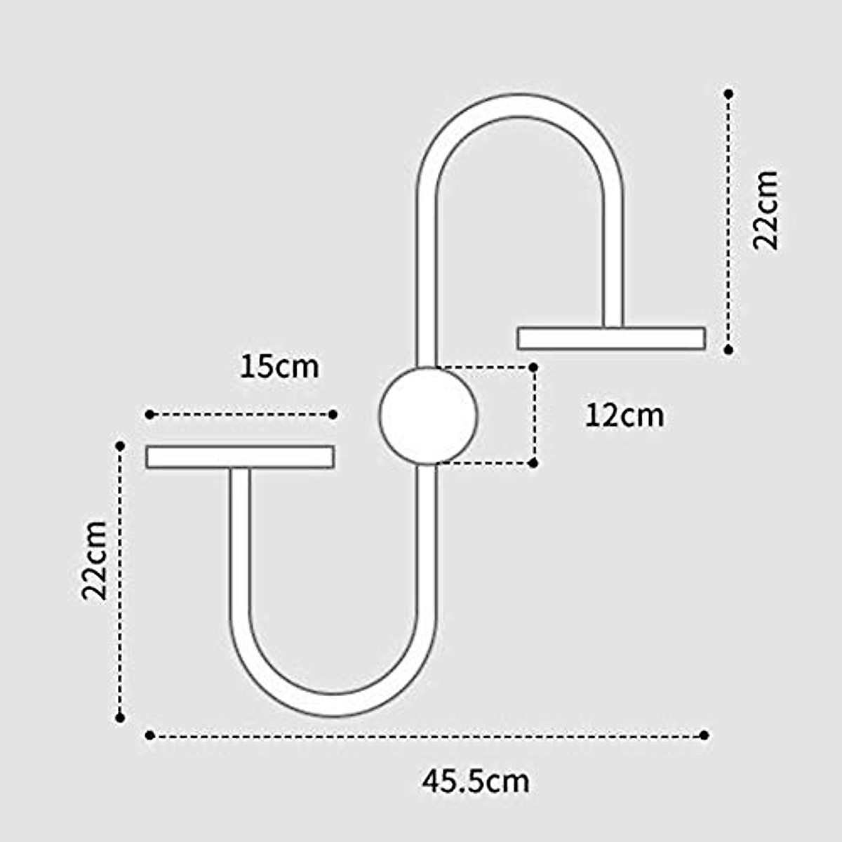Stylish Simplicity Shelf Wall Mounted Floating Rack Shelves Metal Iron Art Flower Pot Holder Storage Multifunction Restaurant Cafe,3 Colors,2 Layer, PIBM, White, 45.5x15x56cm