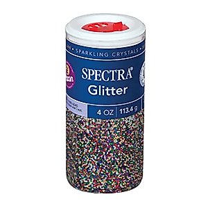Spectra Arts & Crafts Glitter, Multi-Color, 4 oz., 1 Jar