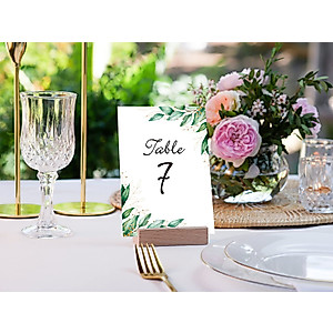 SICOHOME Wedding Table Numbers Cards 1-30 with Head Table Numbers Greenery Table Cards Double Sided Party Table Numbers for Wedding Reception Baby Shower Birthday Bridal Party Anniversary Banquets