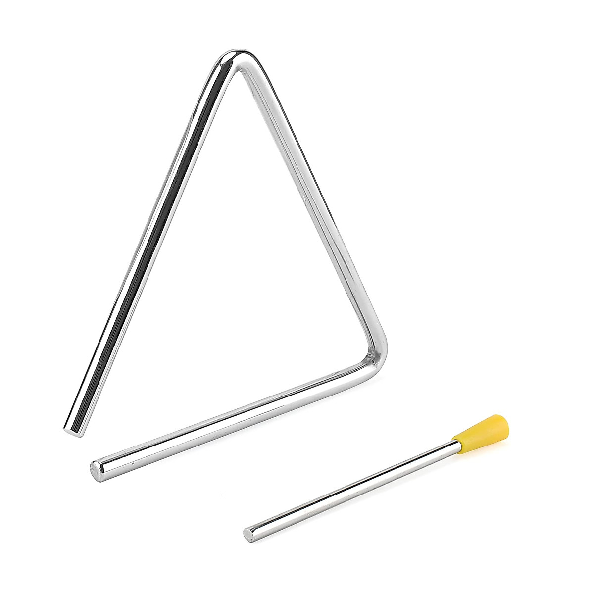 SOUJAP 12 Pack 6 Inch Triangle Instrument, Musical Steel Triangles with Striker, Hand Percussion Triangle Instrument for Music Clubs, Band