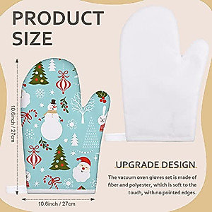 4 Pcs Blank Sublimation Oven Mitts Heat Resistant Kitchen Gloves Cotton for DIY Kitchen Dining Room Accessories