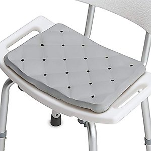DMI Bath Seat Cushion, Transfer Benches, Shower Chairs, Bath Chairs, Stadium Seats, Bathtub Cushion or Kneeling Mat, Kneeling Pad, Waterproof Foam and Slip-Resistant, 1.3 Inches Thick,Grey