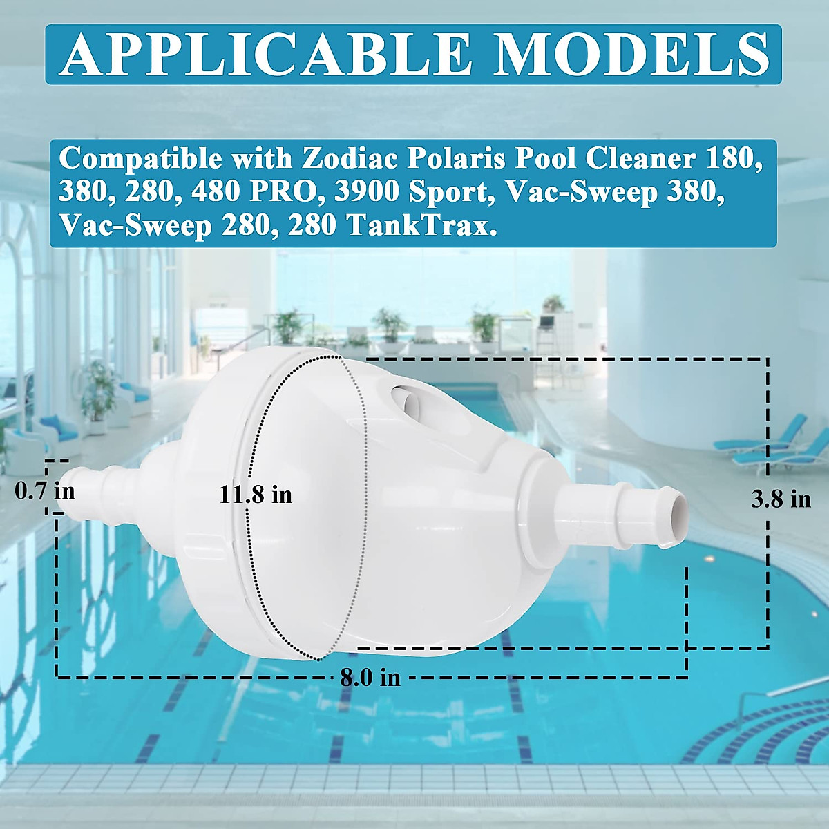 Funmit Upgraded G52 Backup Valve Replacement for Polaris Pool Cleaner Parts, Compatible with Automatic Pressure-Side Pool Cleaner VacSweep 280, 380, 180, 480, 3900
