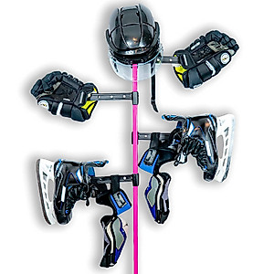 Wraparound Hockey Dry Stick Portable Equipment Drying Rack - Attaches to Hockey Sticks | Multipurpose Clothing Bags Sports Gear Drying System (2-Pack)