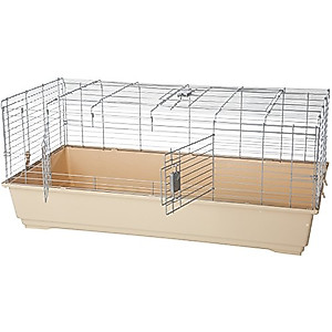 Amazon Basics Small Animal Cage Habitat With Accessories, Jumbo, Multicolor, 49 x 27 x 21 Inches