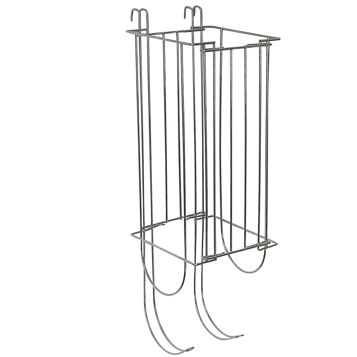 Evelots Over The Tank Metal Hanging Toilet Paper Holder and Spare Reserve, Holds 4 Rolls for Bathroom Storage, No Tool Install, Chrome