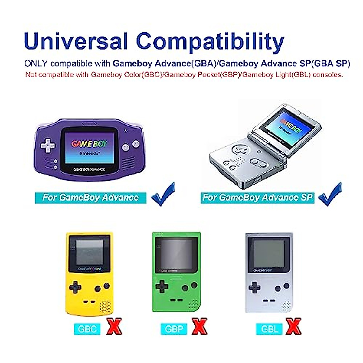 CUENSTOP GBA Link Cable, 2 Player Game Link Cable for Nintendo Gameboy Advance SP/Gameboy Advance, 3.9ft