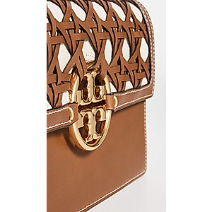 Tory Burch Women's Miller Basketweave Shoulder Bag, Moose, Grey, One Size