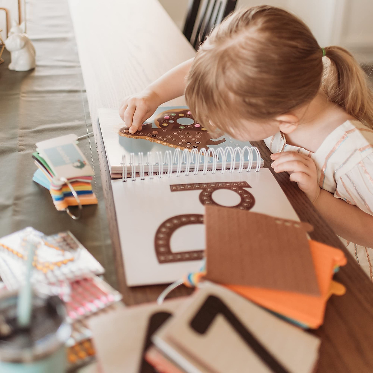 Cupkin Mosaic Sticker Art Kits for Kids and Adults - ABC Mosaics Art Craft Kit for Boys and Girls - 52 Page Sticker by Number Mosaic Kit with 3,000+ Jewel + Foam Stickers + Coloring Book for Kids