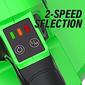 SOYUS 20V Cordless Leaf Blower with 2x2.0Ah Battery and Charger, 150 MPH Electric Leaf Blower, Two-Speed Mode, Green