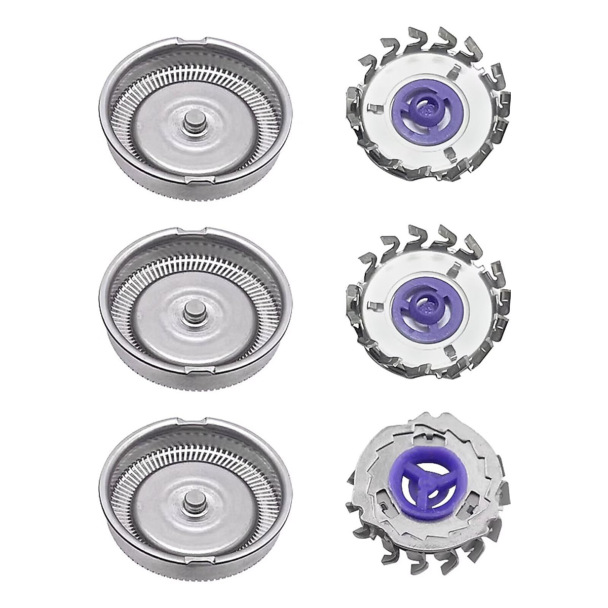 Set of 3 Shaving Heads for Phillips Norelco HQ56 HQ4 HS190 Replacement Electric Shaving Head Razor Blades for HQ6970 HQ442 HQ300 HQ916 HQ6990 PQ202 PQ205 - Happy Hours