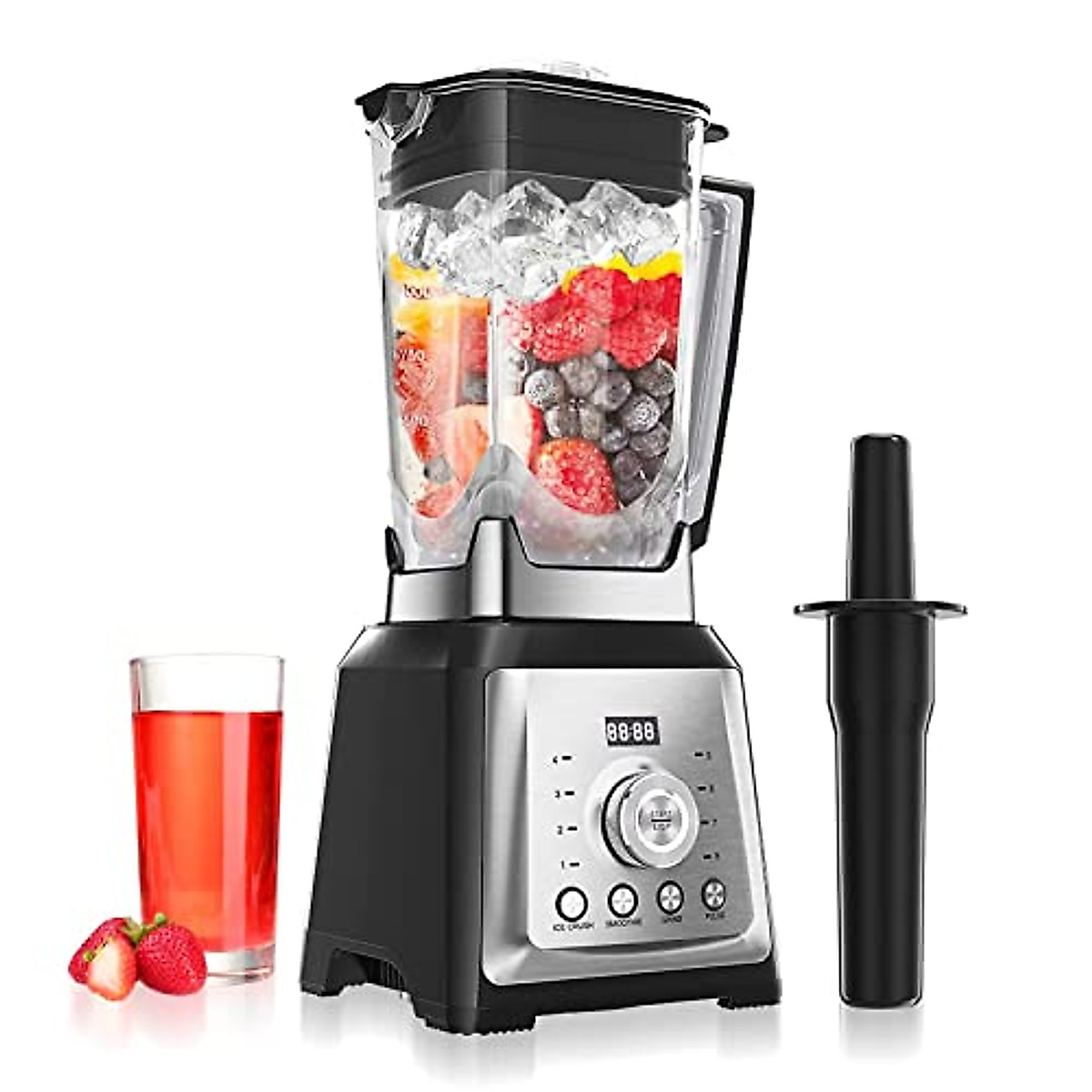 Blenders for Kitchen, Professional Countertop Blenders for Smoothies/Ice Shakes with 8 Adjustable Speeds 4 Preset Programs, 70Oz 1450W High Speed Commercial Blender, 30000RPM, BPA Free
