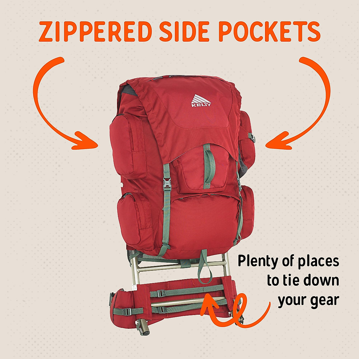 Kelty Trekker 65 Backpack, Garnet Red